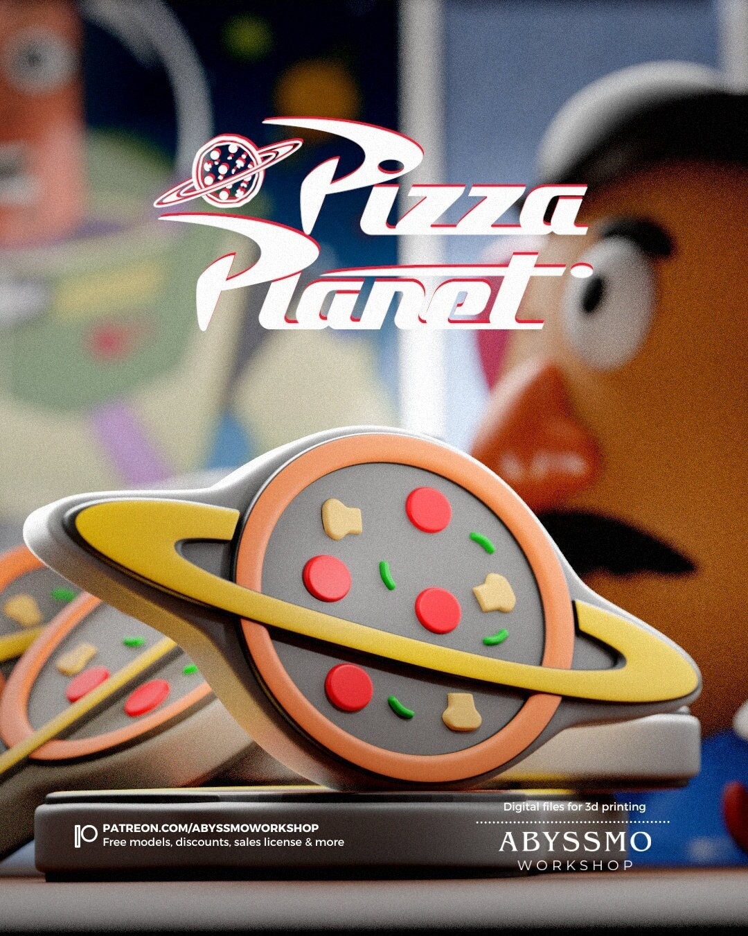 Pizza Planet Token Toy Story - 3D Printable Files - Etsy