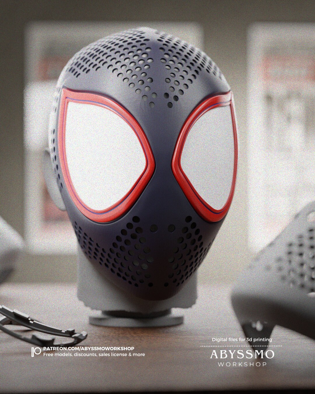 Miles Morales Spider-verse Faceshell 3D Printable Files - Etsy