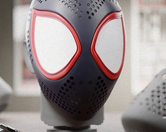 Miles Morales Spiderman Mask With Mechanical Eyes - Etsy UK