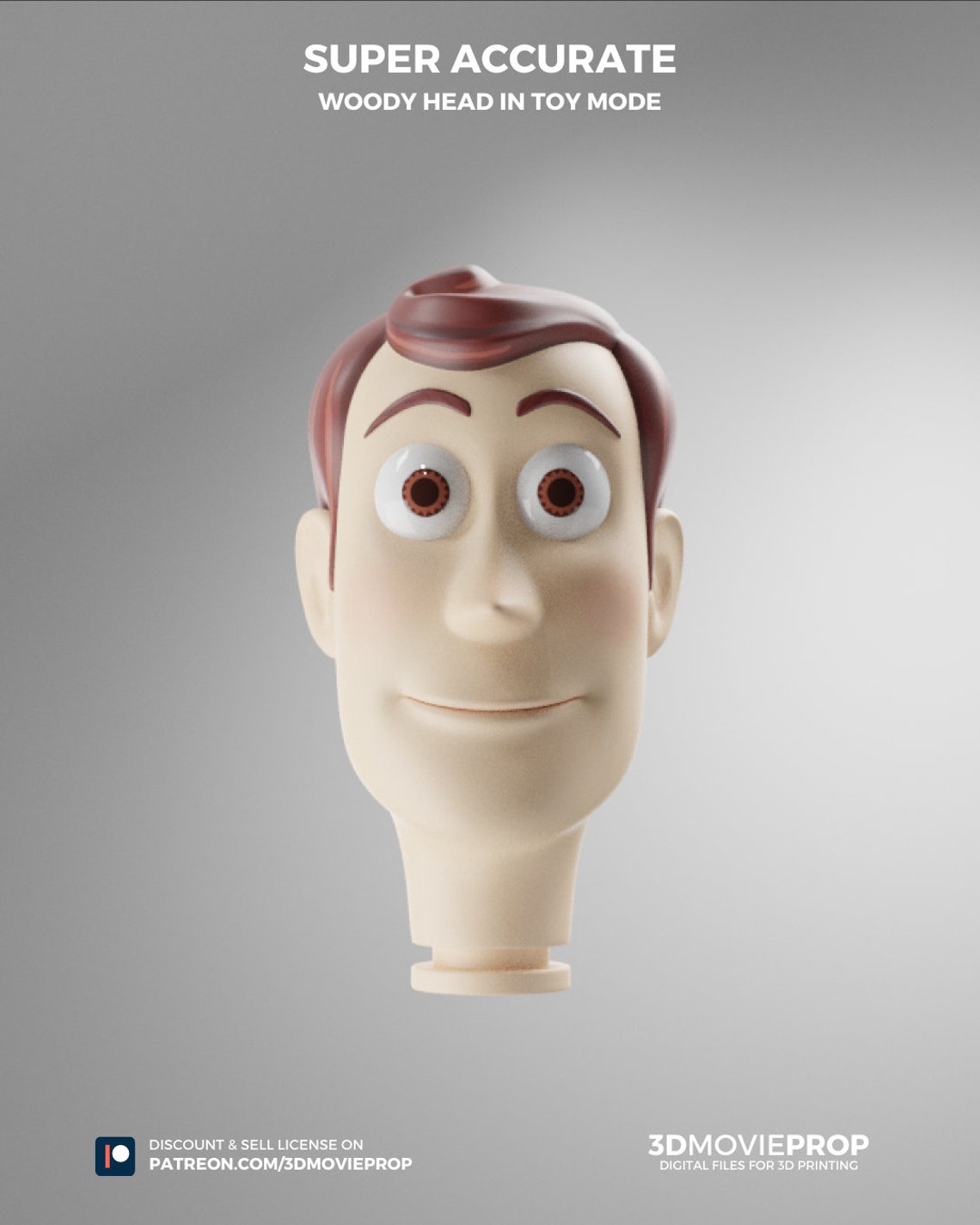 Woody Head Toy Mode 100% Movie Accurate 3D Printable Files - Etsy