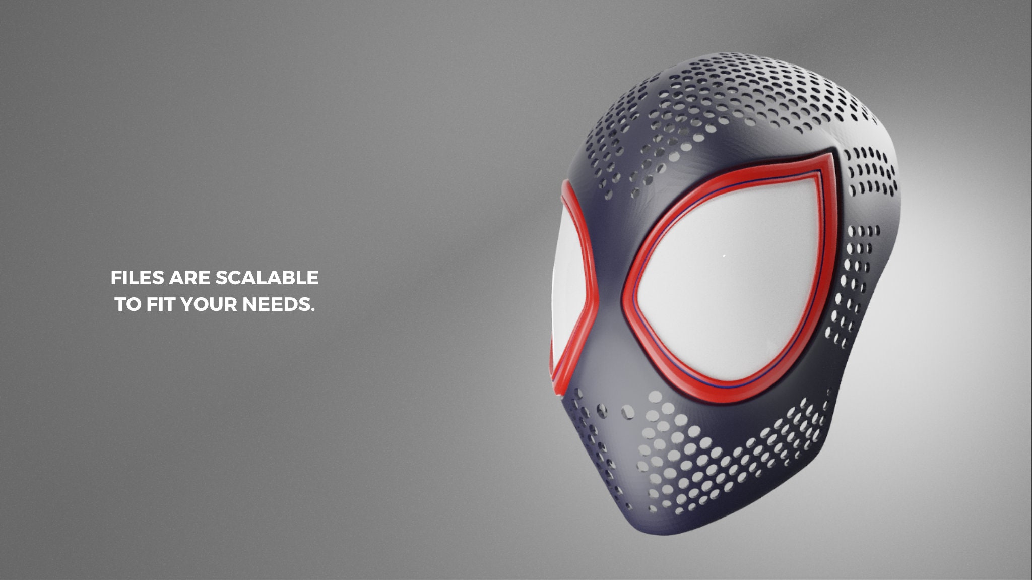 Miles Morales Spider-verse Faceshell 3D Printable Files - Etsy Canada