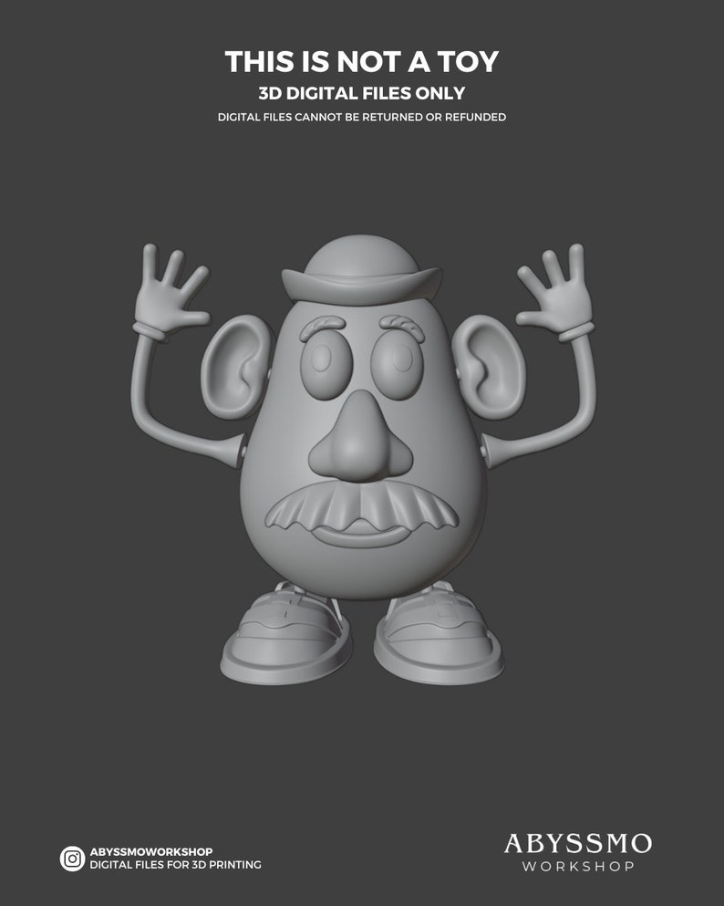 Mr Potato Head 3D Printable STL | Movie Accurate Life Size Display Prop ...