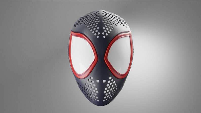 Miles Morales Spider-verse Faceshell - 3D Printable Files - Etsy