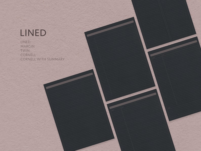 Dark Neutral Realistic Paper Texture Digital Note Paper Student Planner ...