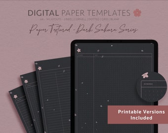 Dark Neutral Realistic Paper Texture Digital Note Paper Student Planner ...