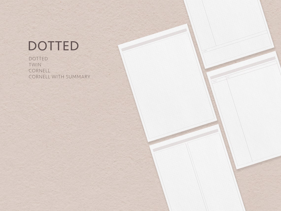 Warm Neutral Digital Note Paper Texture Student Planner for Goodnotes ...