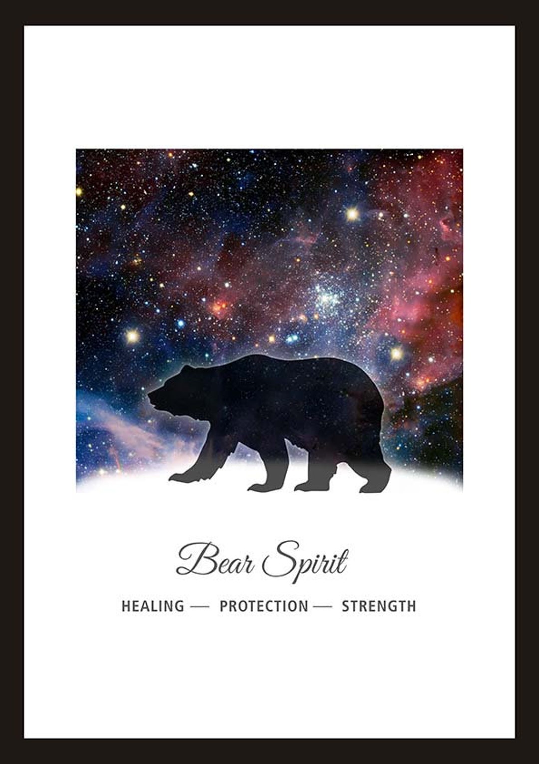 PRINTABLE Bear Spirit Galaxy - Etsy
