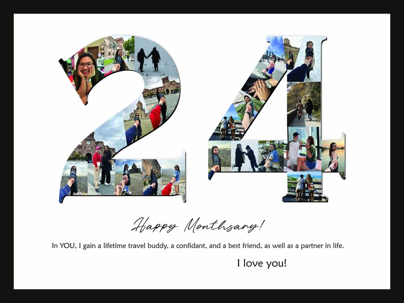 PRINTABLE Customize Number Collage, Personalize Photo Collage ...