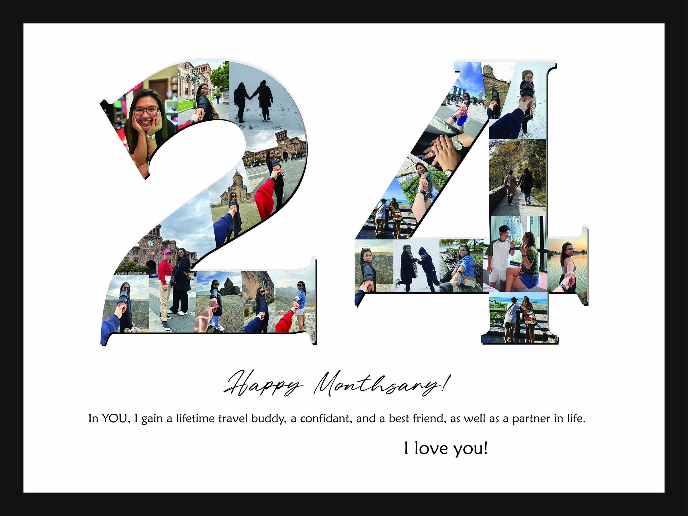 PRINTABLE Customize Number Collage, Personalize Photo Collage ...