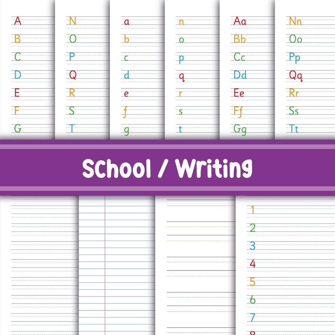 Printable School Papers, Handwriting Practice, Back to School ...