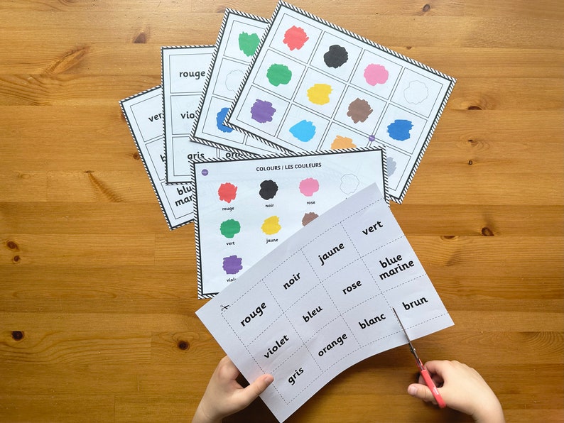 French Colours Word Mat, Word Flashcards, Game Mats, Printable Digital ...
