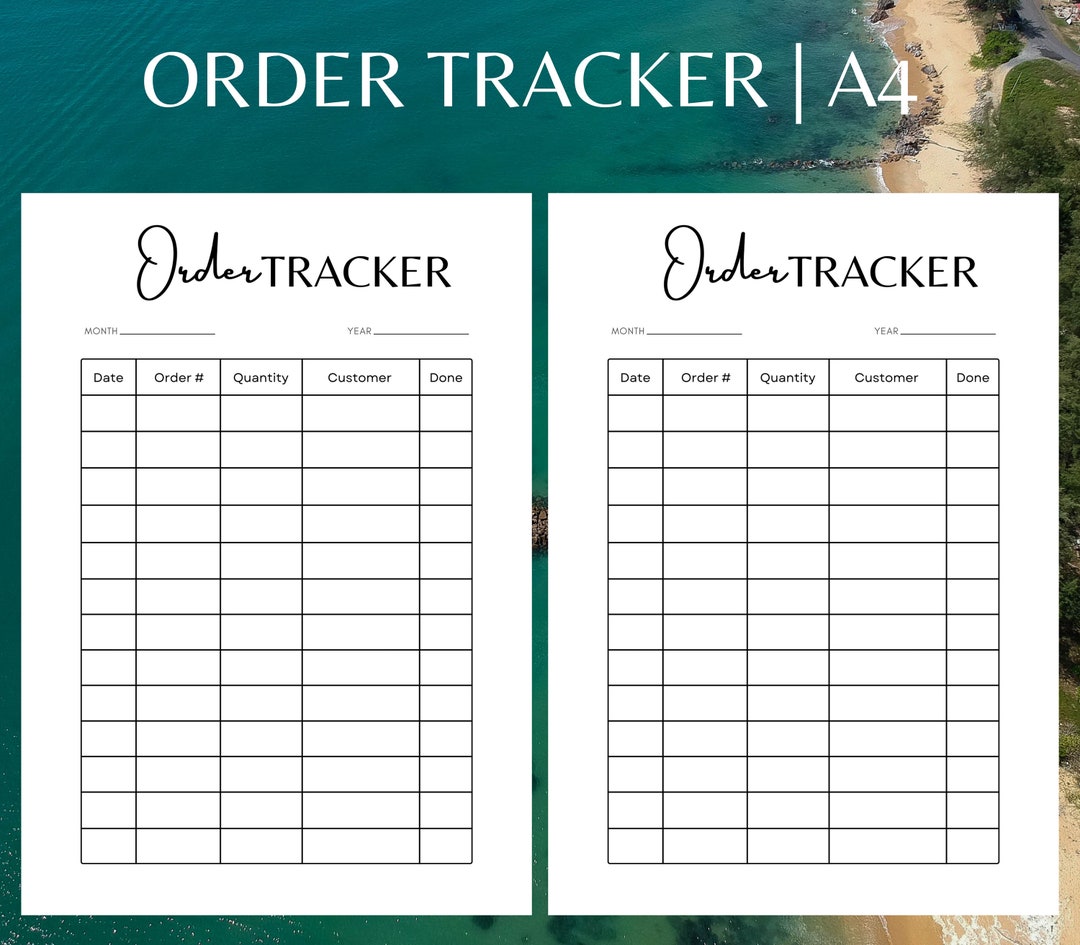 Order Tracker Form Template, Order Tracker Printable, Order Tracker ...