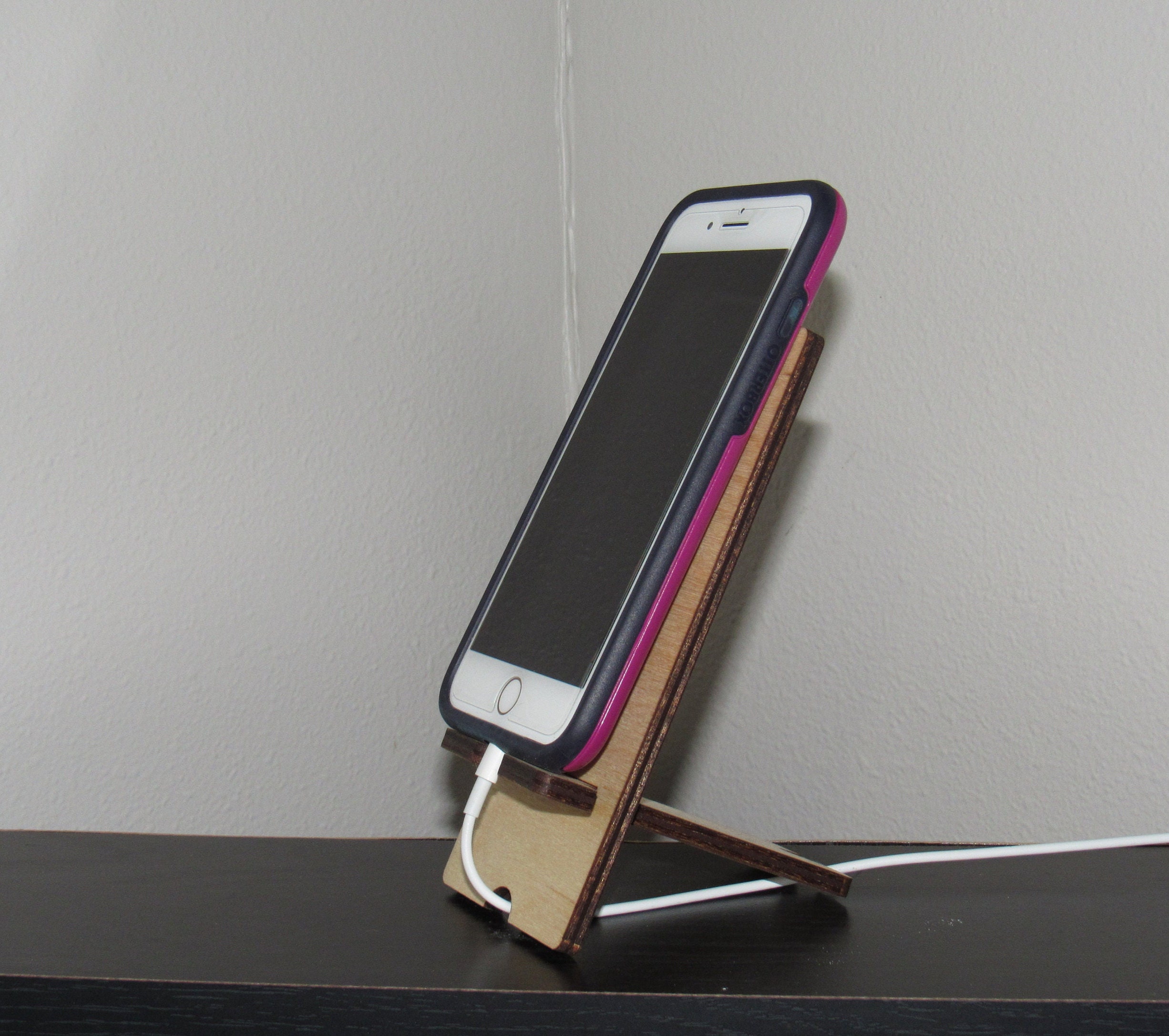 Cell Phone Stand, Wooden, Laser Engraved, Personalized, Phone Accessory ...