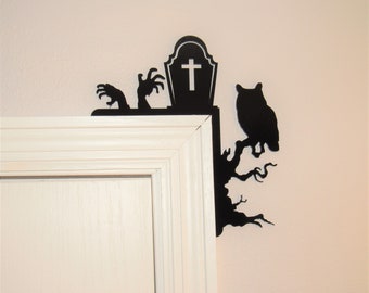 Spider and Web Door or Window Trim Corner, Acrylic, Laser, Fall Decor ...