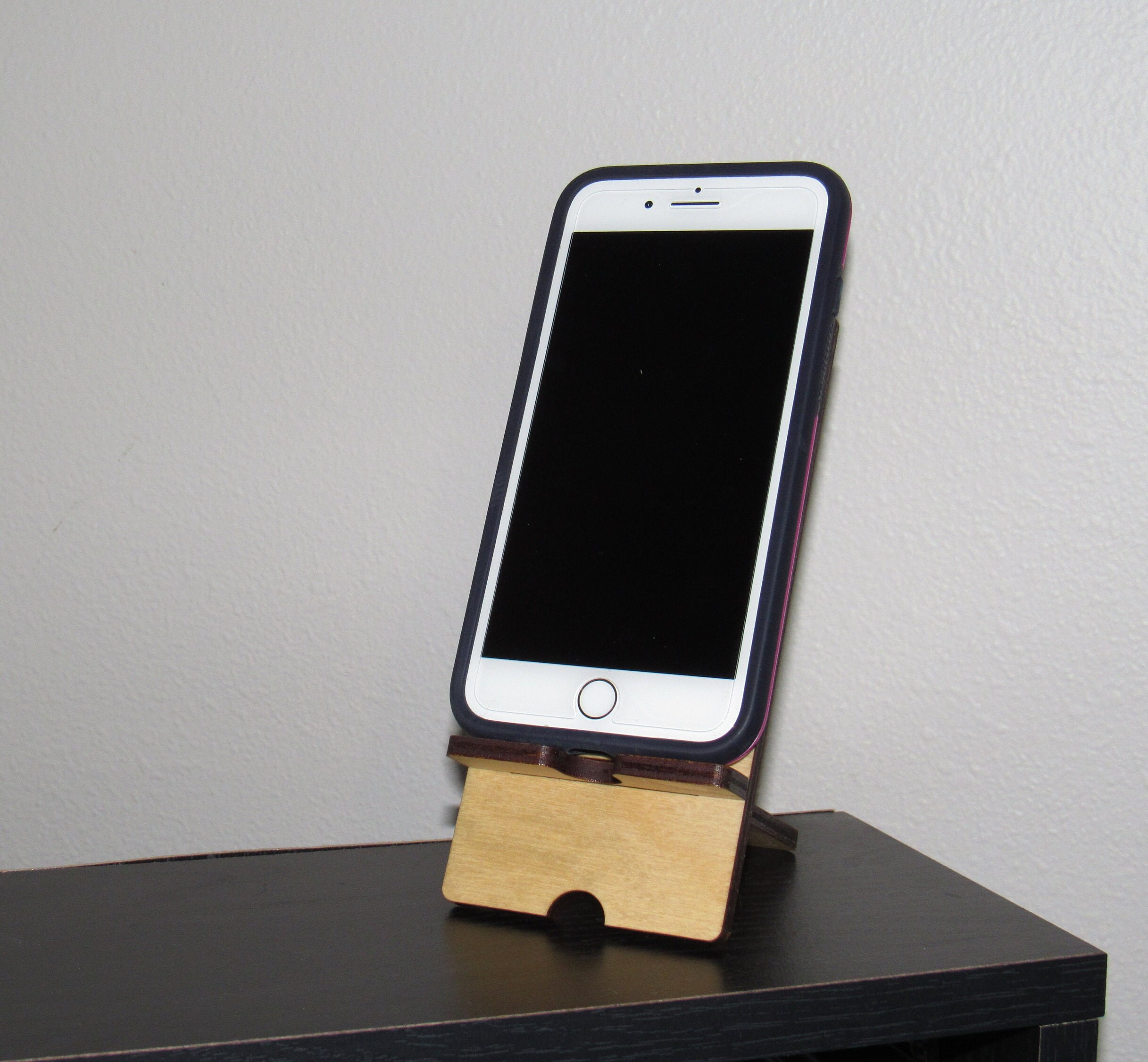 Cell Phone Stand, Wooden, Laser Engraved, Personalized, Phone Accessory ...
