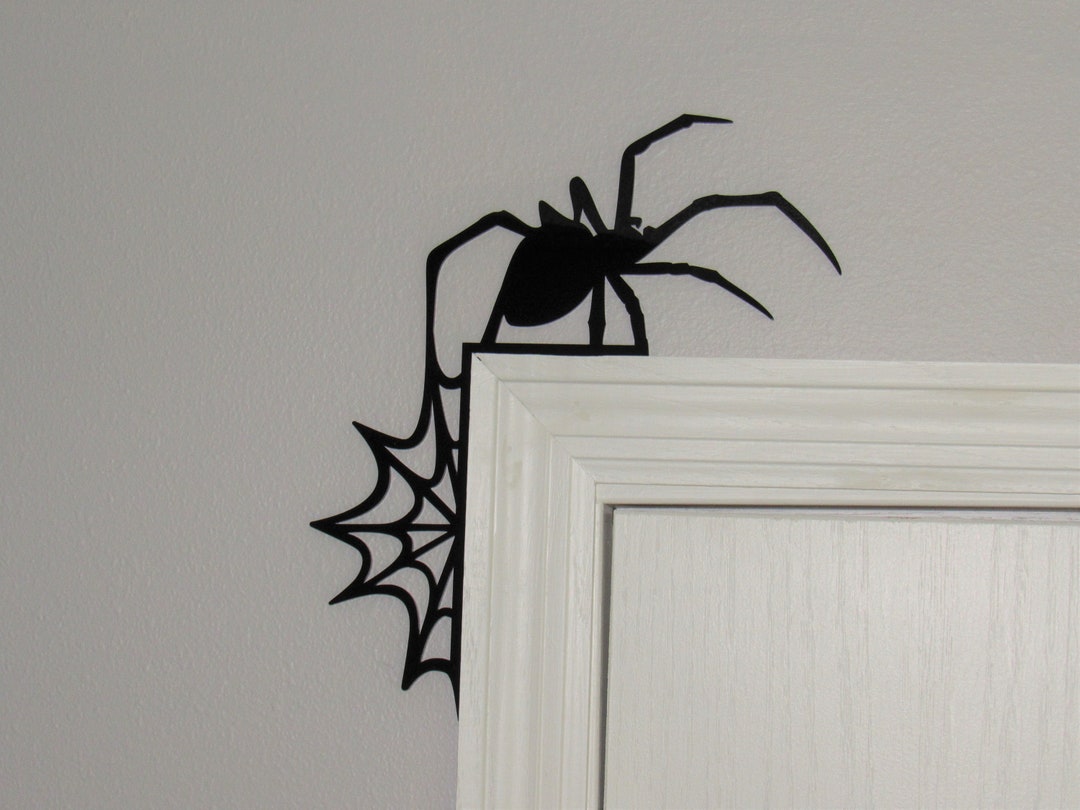 Spider and Web Door or Window Trim Corner, Acrylic, Laser, Fall Decor ...