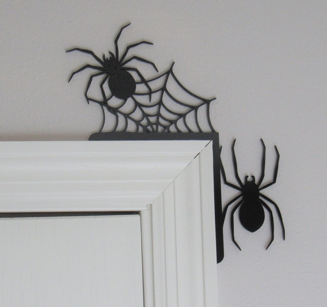 Spiders and Web Door or Window Trim Corner, Acrylic, Laser, Fall Decor ...