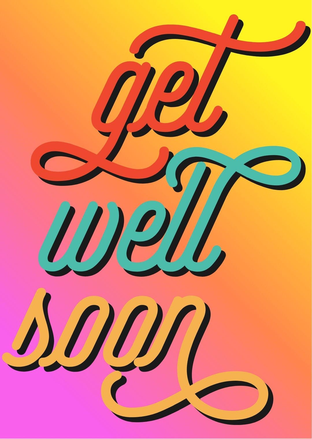 Complete Set of 8 Digital "get Well Soon" Cards – Uplifting Printable ...