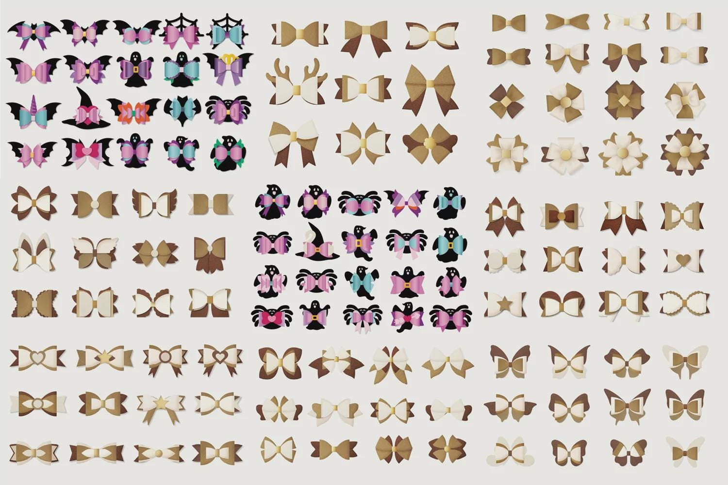 Hair Bow Bundle SVG Pattern Cricut Templates - Etsy
