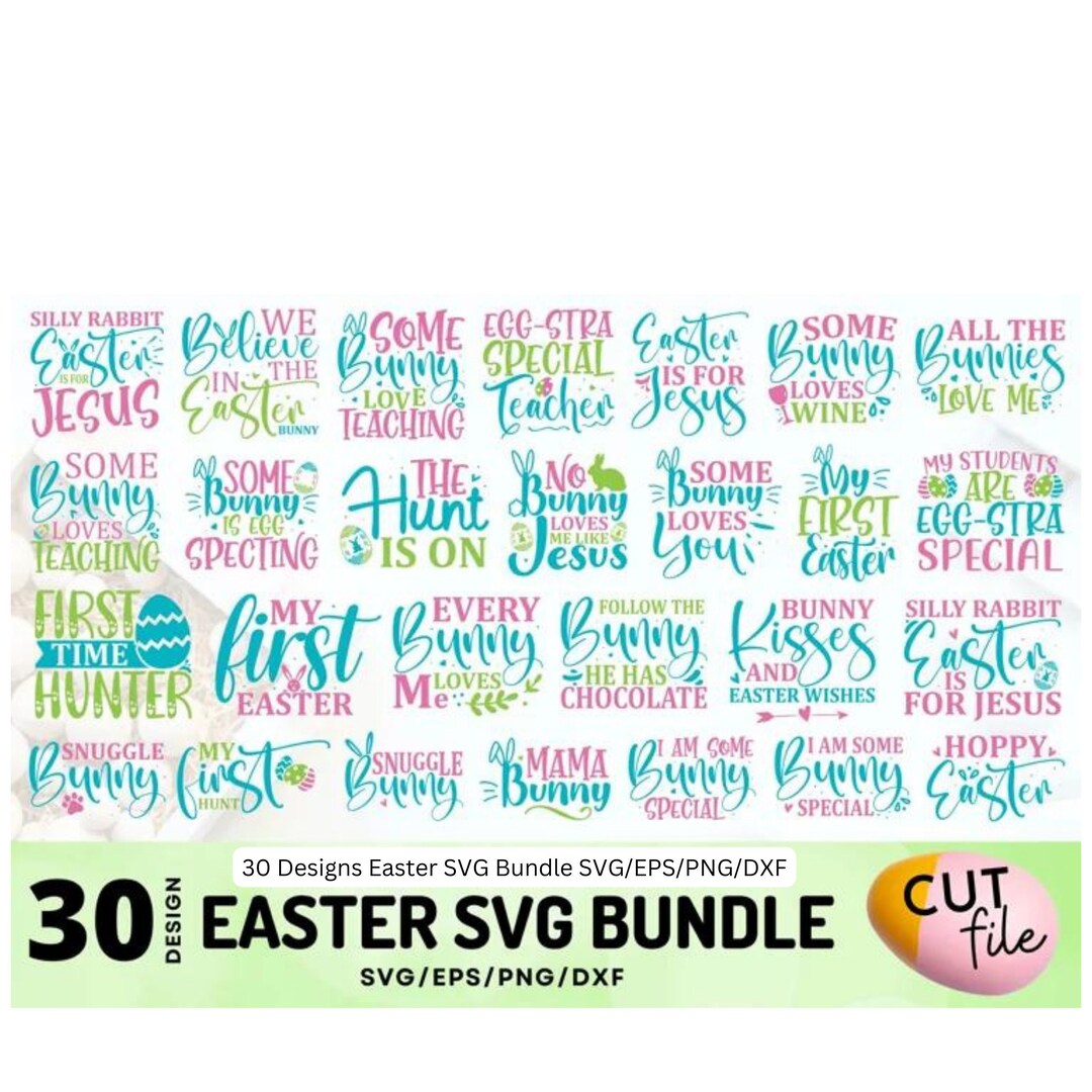 Happy Easter Svg, Bunny Cut Files, Retro Easter Png, Easter Bunny ...