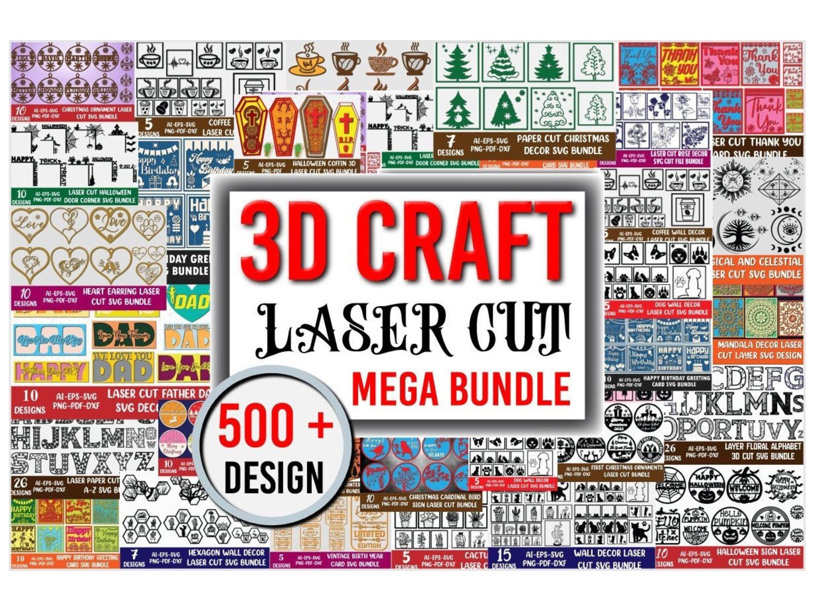 Laser Cut File Bundle SVG Cut Files for Laser Christmas Cut - Etsy ...