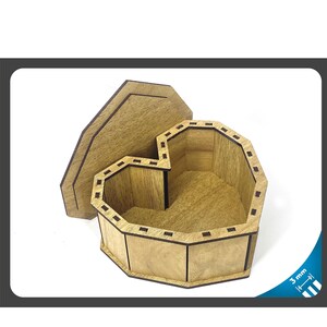 Templates Laser Project Laser Cut Heart Box Set - Etsy