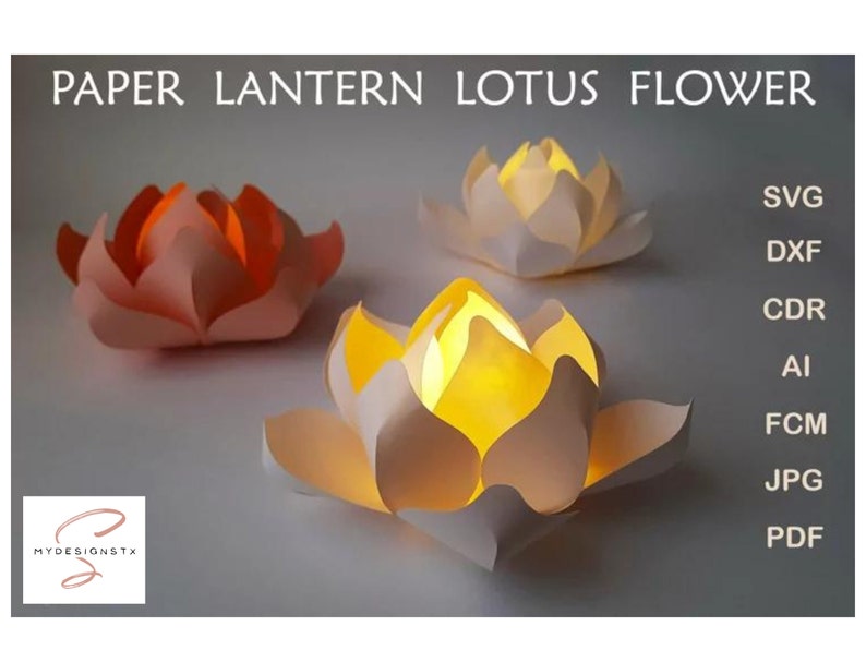 Lotus Flower Paper Lanterns Flower Sculpture Lantern Lights - Etsy