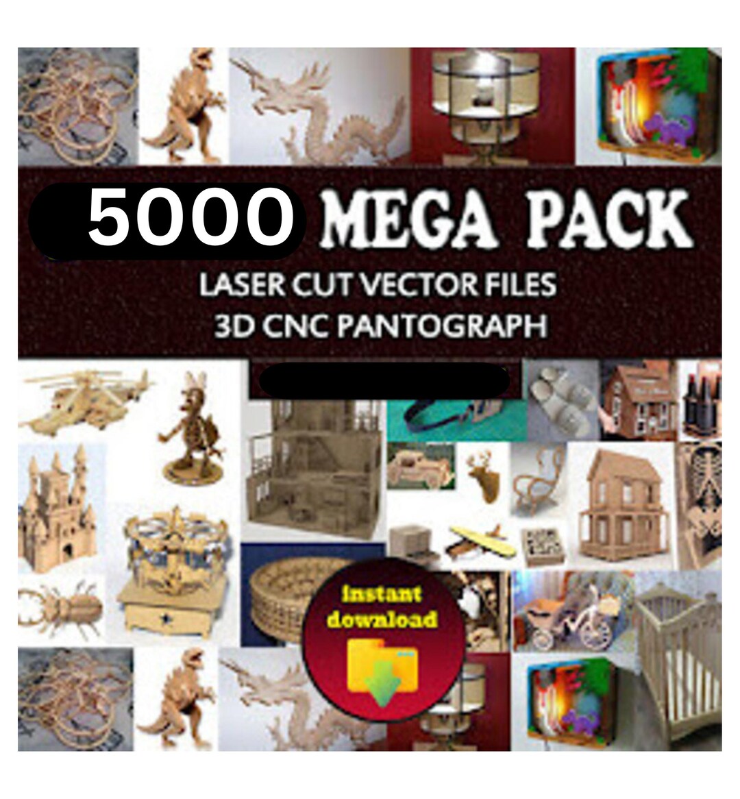 Vector 3D Files CNC Files DXF CDR Laser Cut Doll House Digital Download ...