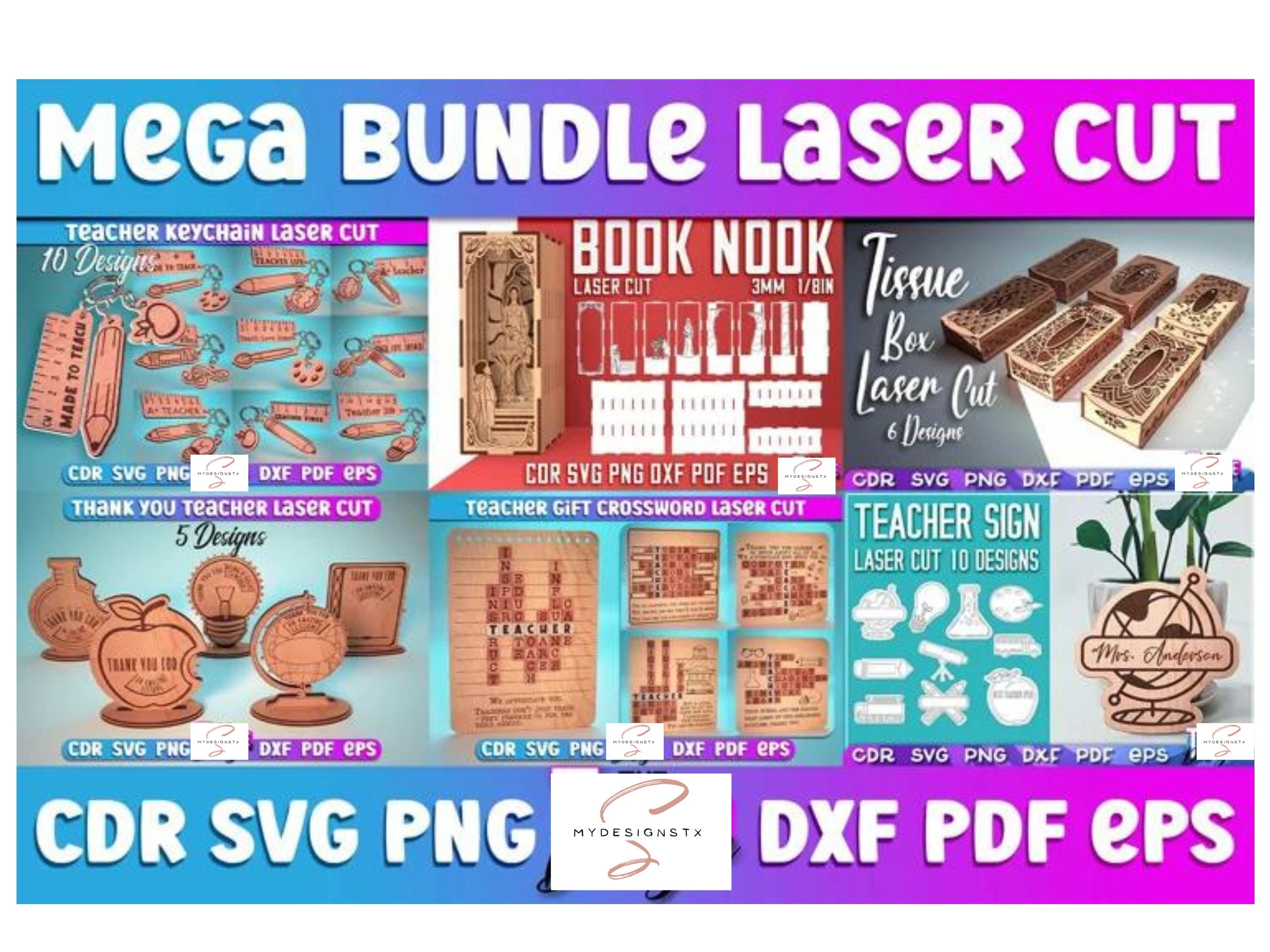 Laser Cut File Mega Bundle Glowforge svg Laser Engrave - Etsy México