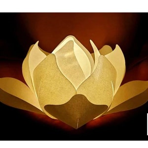 Lotus Flower Paper Lanterns Flower Sculpture Lantern Lights Wedding ...