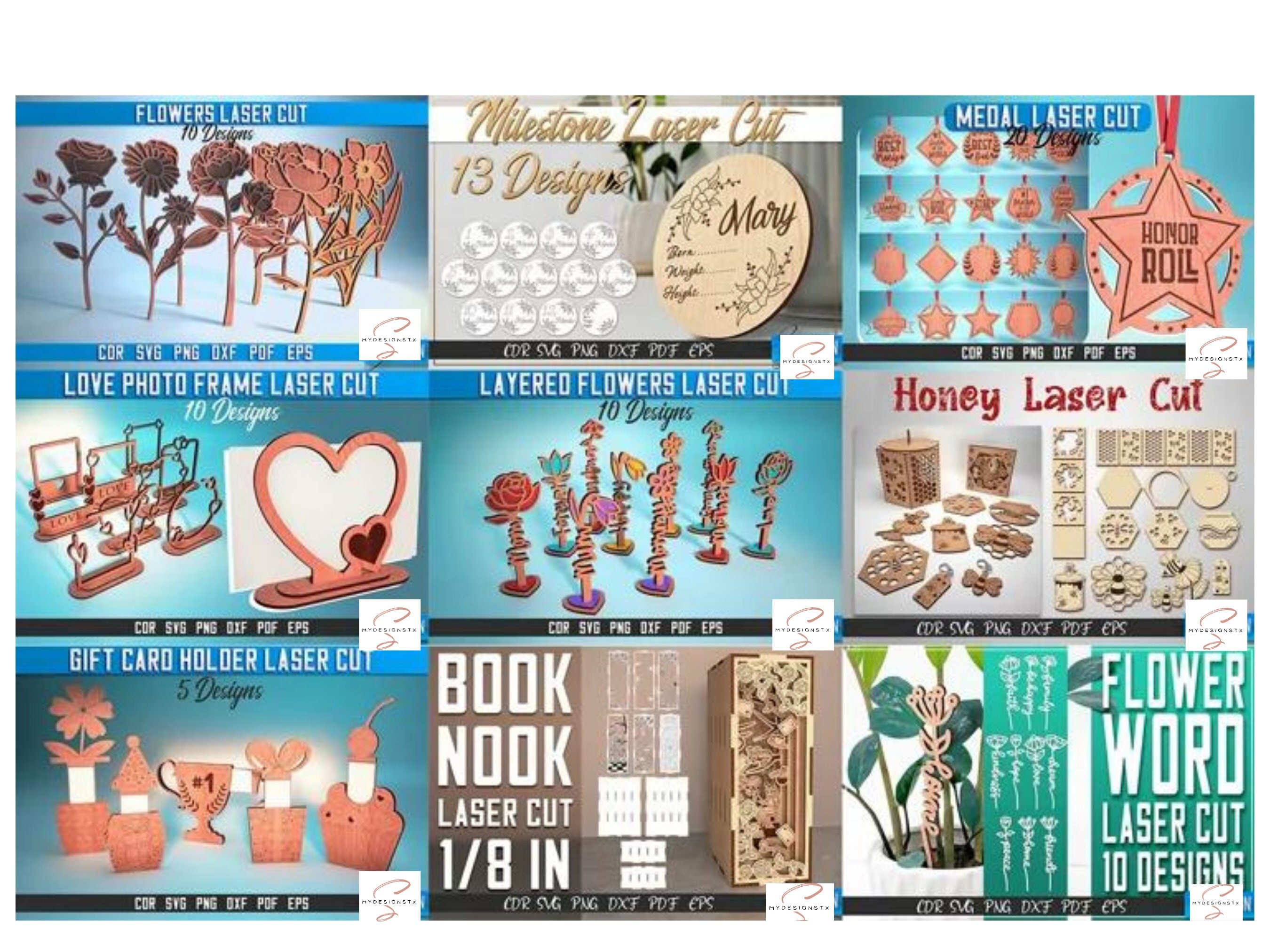 Laser Cut Mega Bundle SVG Laser Cutting Wood Laser Engraved - Etsy UK