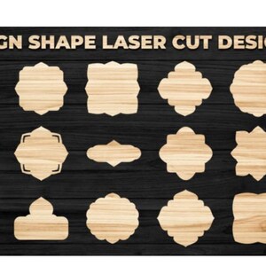 Laser Cut Sign Shapes SVG DXF Bundle Digital Download - Etsy
