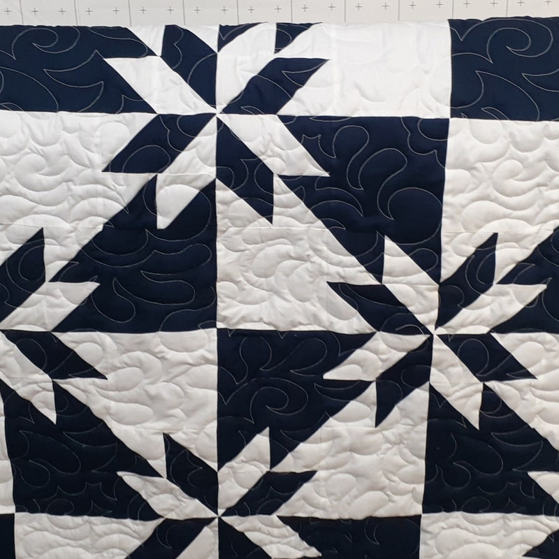Blue and White Quilt - Etsy