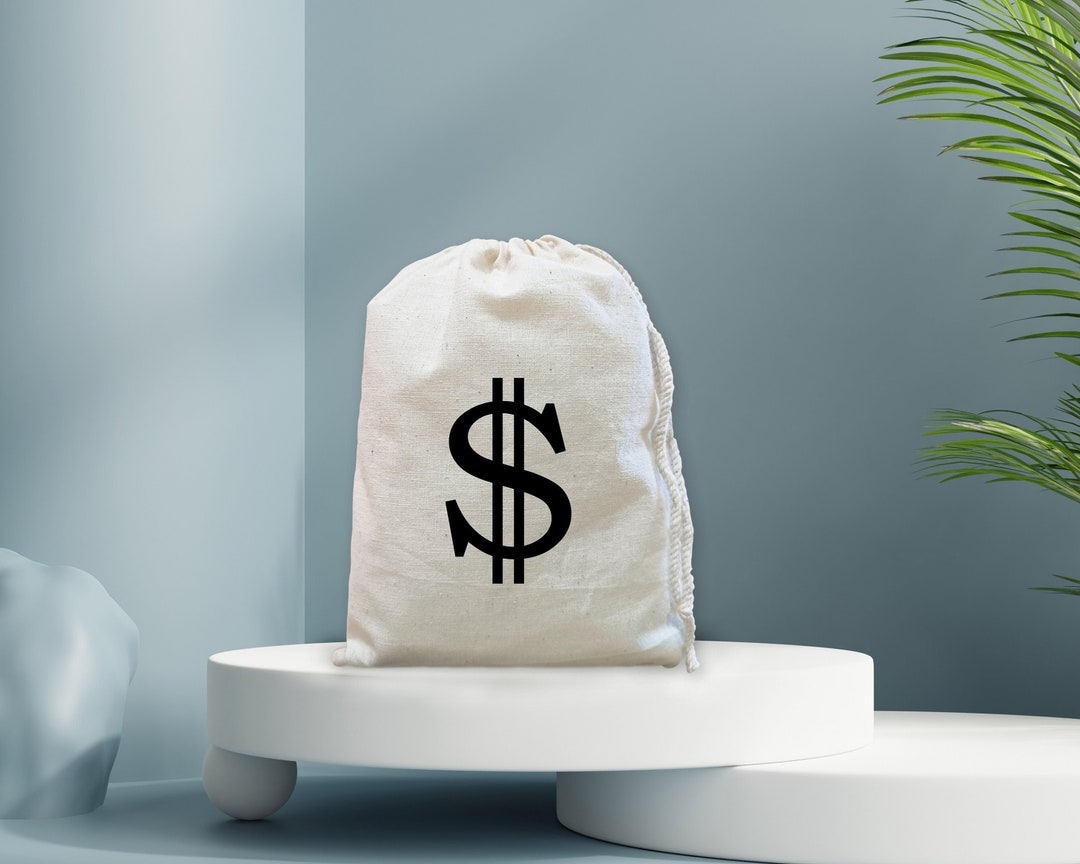 Dollar Sign Money Bag Favor Gift Bag, Cotton Bag,dollar Bag,custom ...