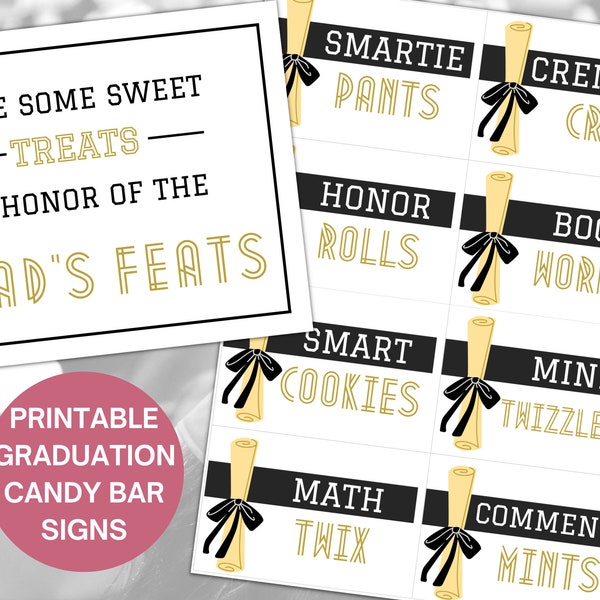 Graduation Candy Bar Signs - Etsy