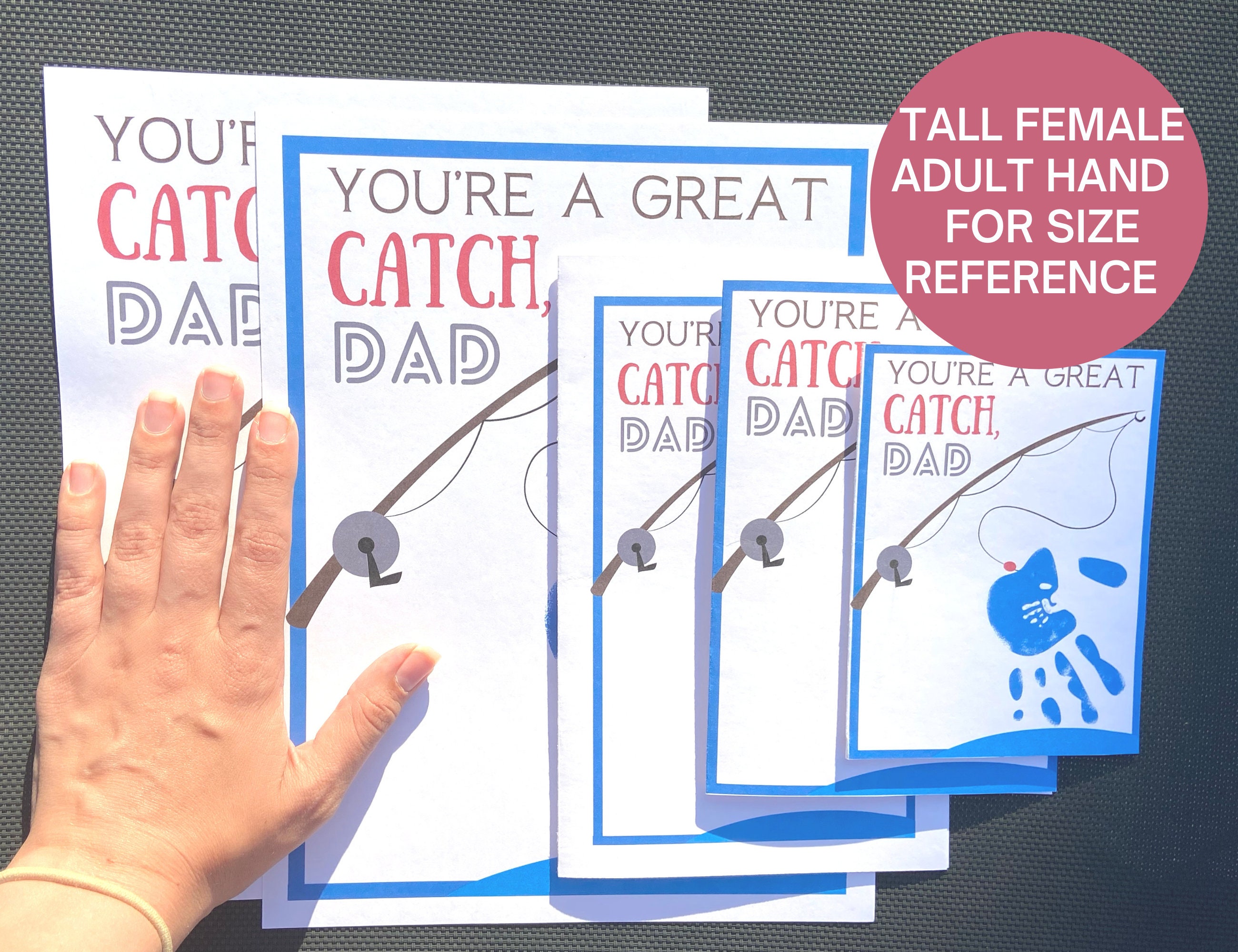 Handprint Father's Day Card for Your Favorite Fishing Dad Fits up to ...