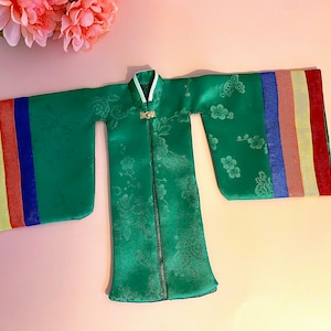 Doll Hanbok for 1230cm Doll Green Wonsam원삼, Ceremonial Outer Hanbok - Etsy