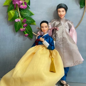 Doll Hanbok for 1230cm Doll Navy Colored Min-jeogori Hanbok Set - Etsy