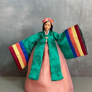 Doll Hanbok for 1230cm Doll Green Wonsam원삼, Ceremonial Outer Hanbok - Etsy