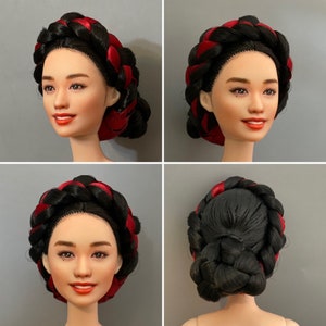 Korean Traditional 'braided Wig W/ Ribbon Wrapped' for Up-hair Styles ...