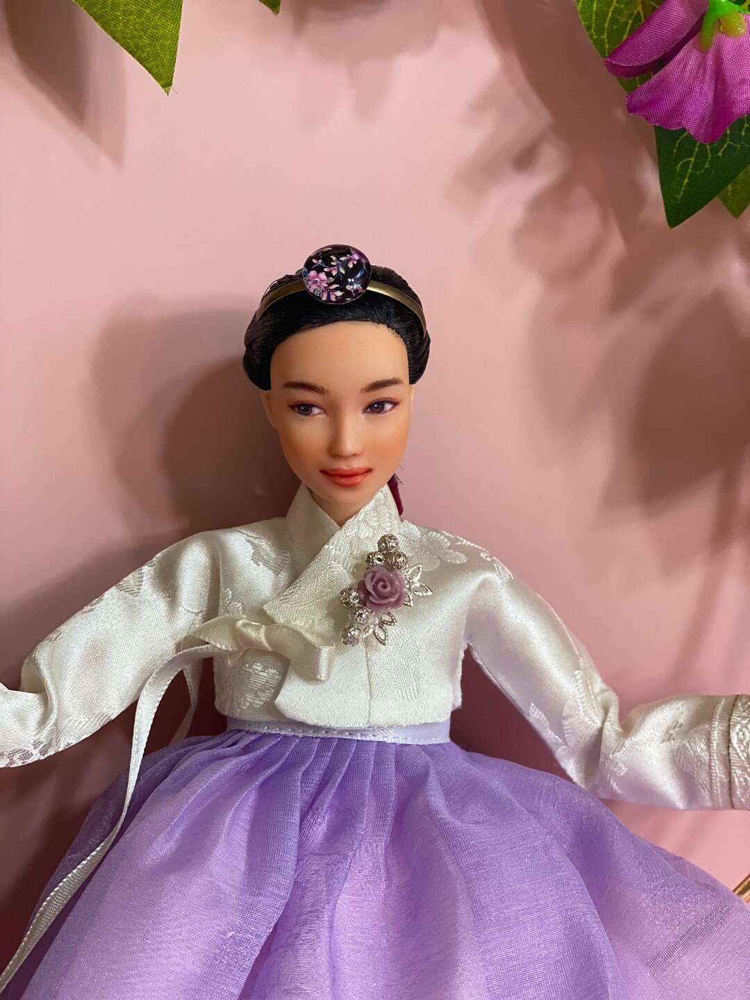 Doll Hanbok for 1230cm Doll Lavender Colored Hanbok Set - Etsy