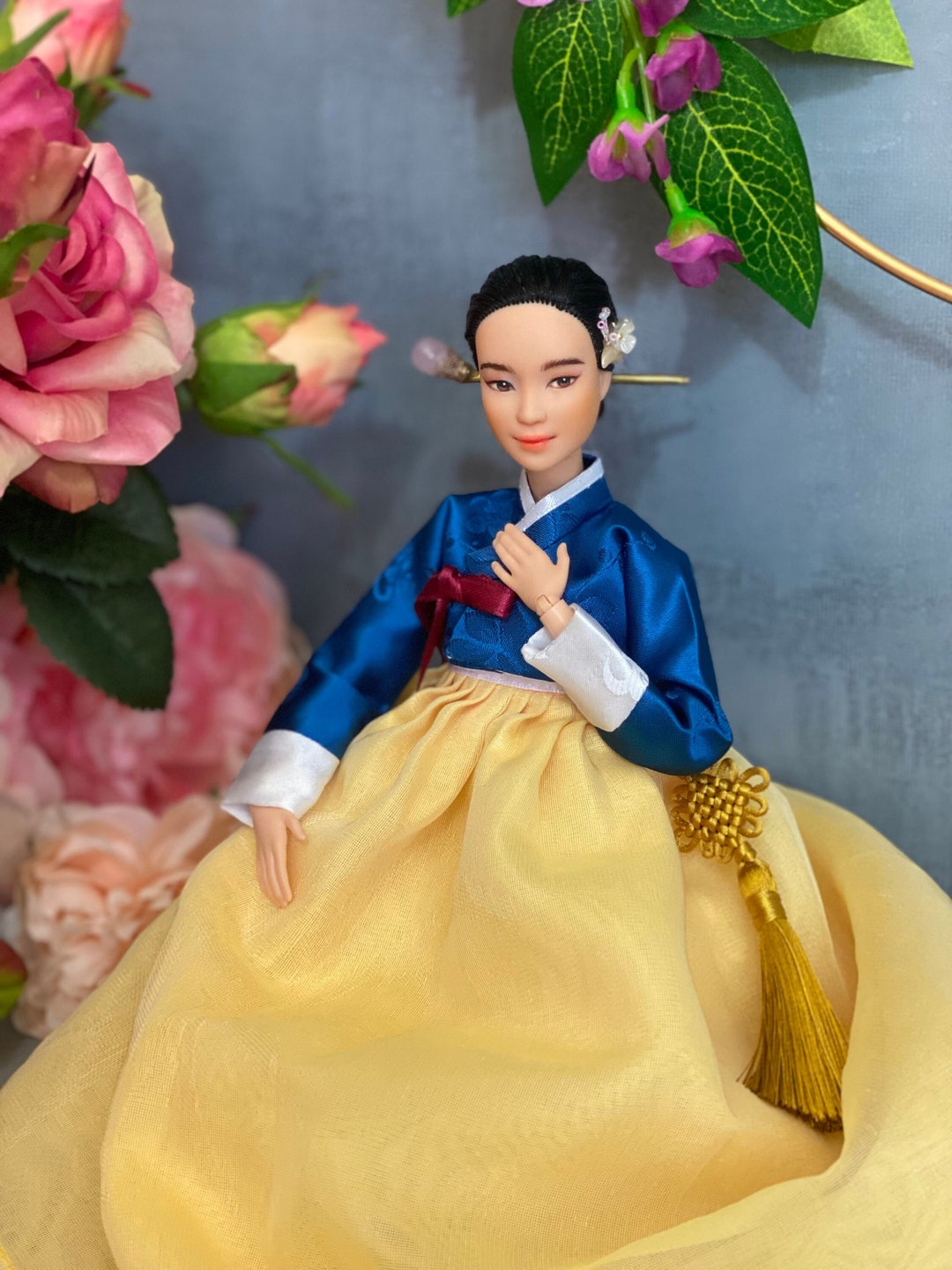 Doll Hanbok for 1230cm Doll Navy Colored Min-jeogori Hanbok Set - Etsy