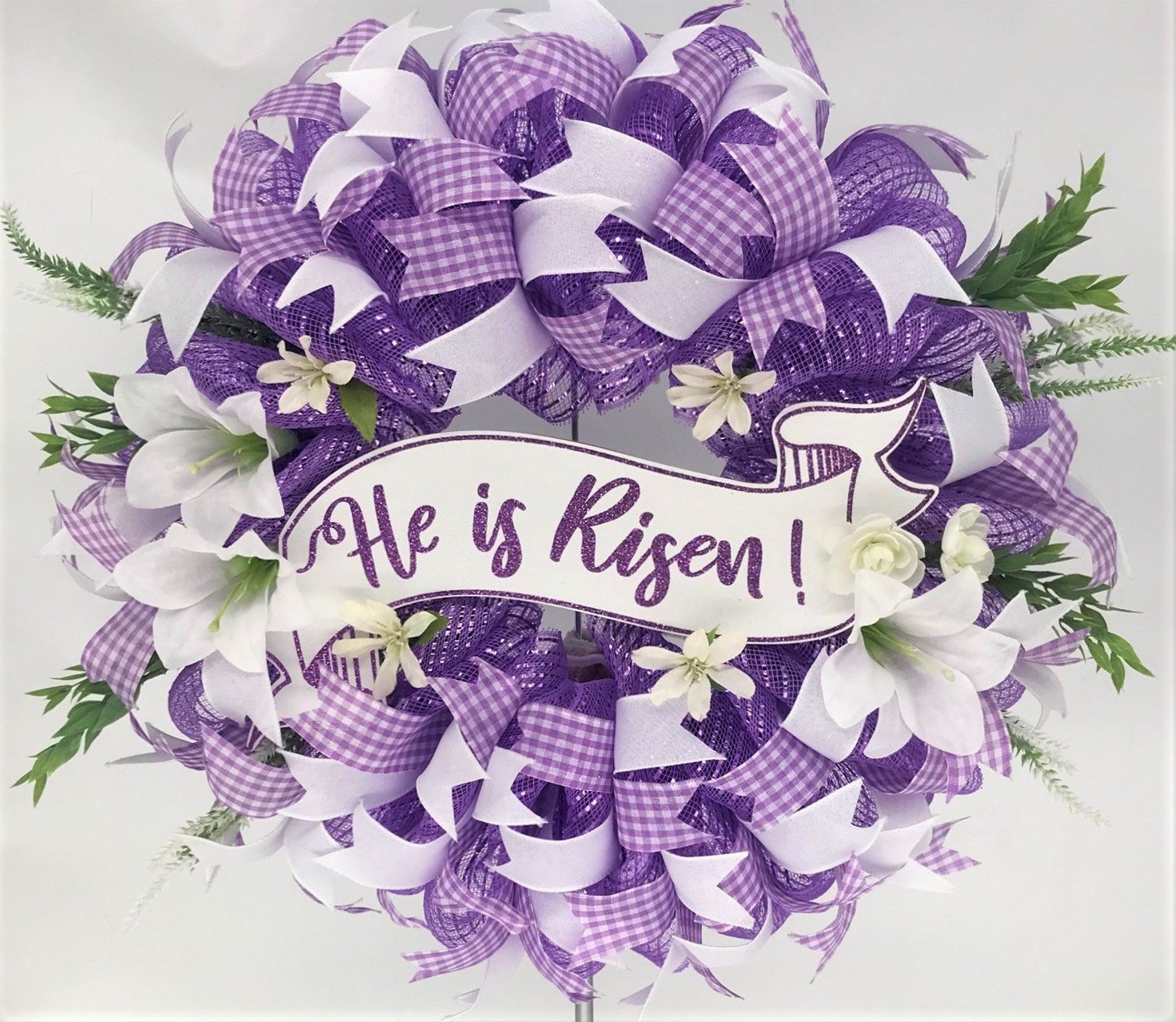 He IS Risen Easter Wreath, Easter Wreath, Spring Easter Wreath ...