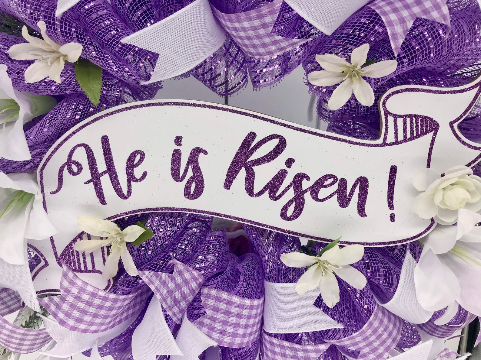 He IS Risen Easter Wreath, Easter Wreath, Spring Easter Wreath ...