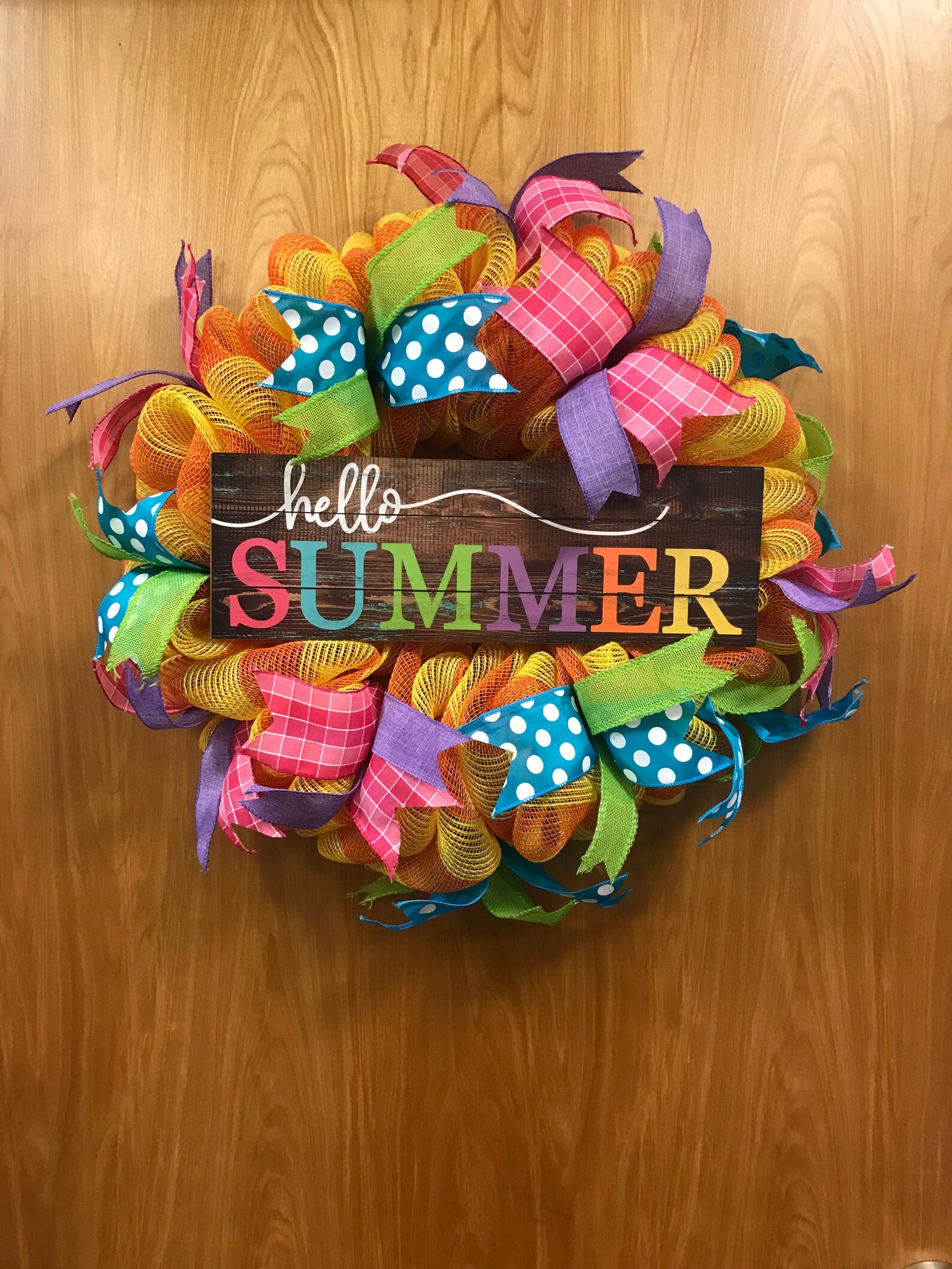 Hello Summer Wreath Summer Wreath Front Door Wreath - Etsy