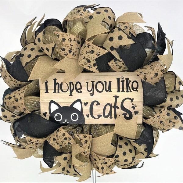 Cat Wreath - Etsy