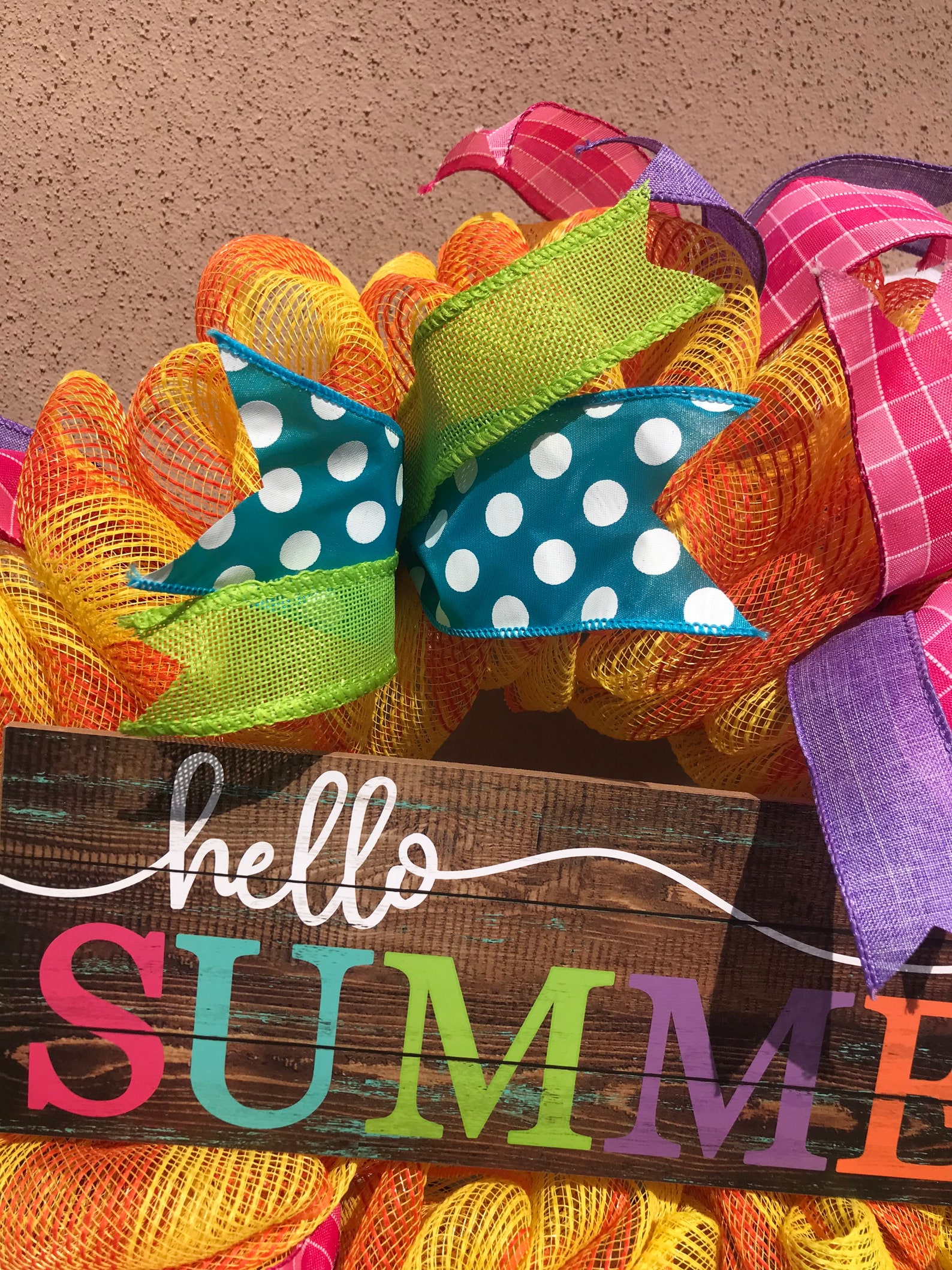 Hello Summer Wreath Summer Wreath Front Door Wreath - Etsy