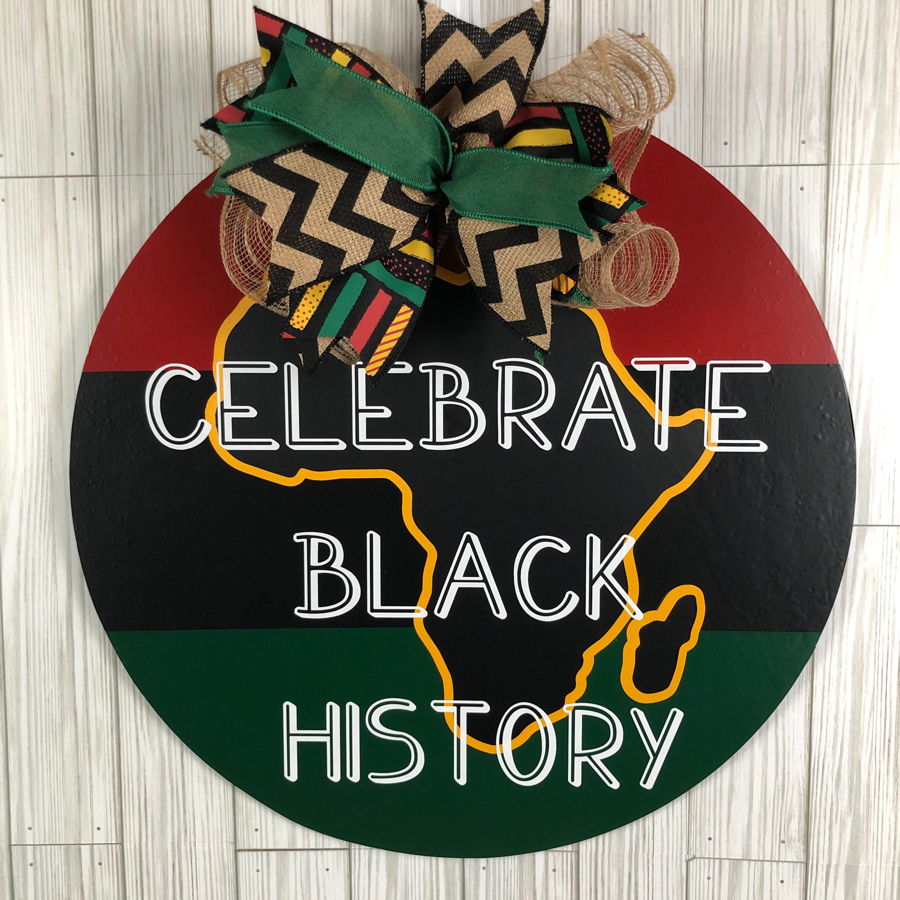 Celebrate Black History Door Hanger, Black History Month Door Hanger ...
