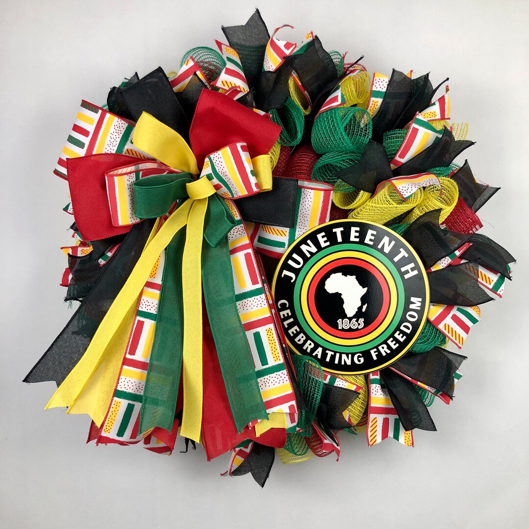 Juneteenth Wreath for Front Door, Juneteenth Decor, Juneteenth ...