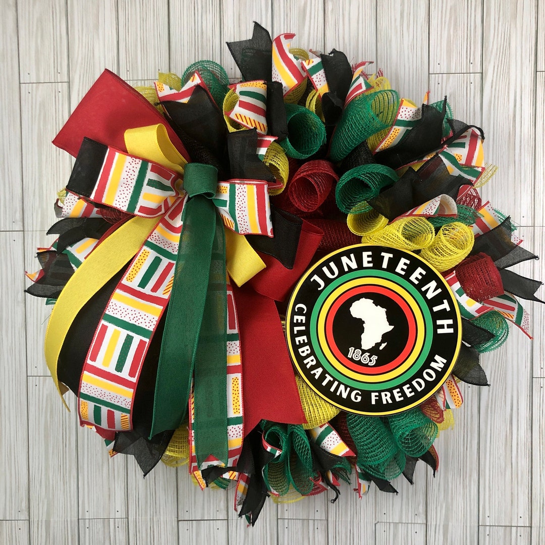 Juneteenth Wreath for Front Door, Juneteenth Decoration, Juneteenth ...